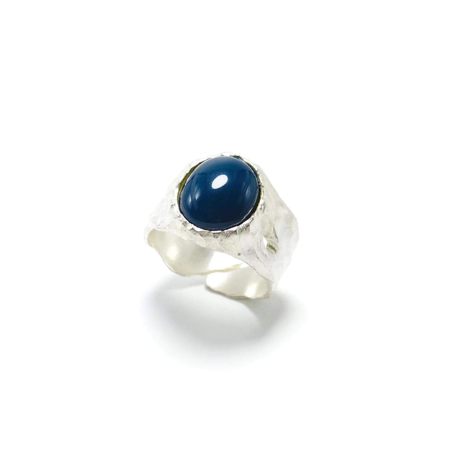 ICEBERG NATURAL BLUE AMBER RING (MADE TO ORDER) – ZWonder Fine Jewelry